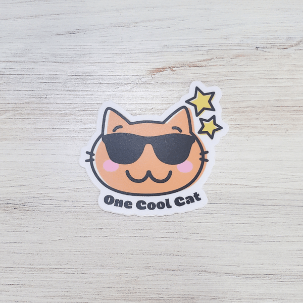 One Cool Cat Window Decal